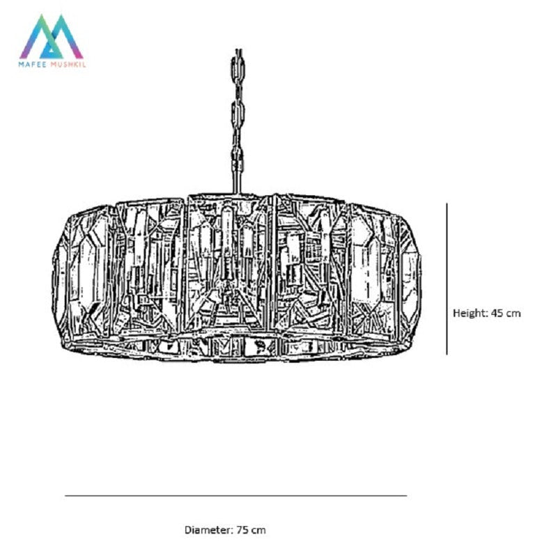 Zakia black pendant lamp — ksa.mafeemushkil